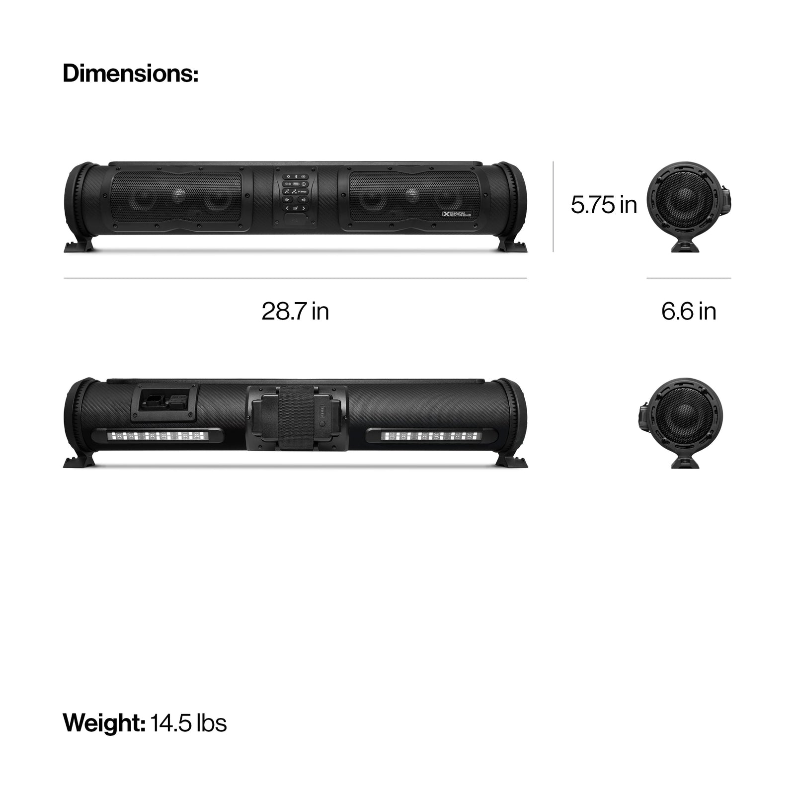 SoundExtreme by ECOXGEAR SEB28 28" Battery Powered Soundbar
