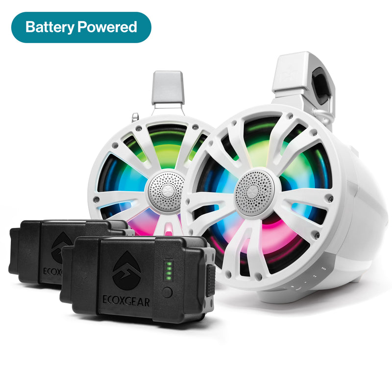 SoundExtreme by ECOXGEAR Battery Powered Tower Speakers for Boats Marine